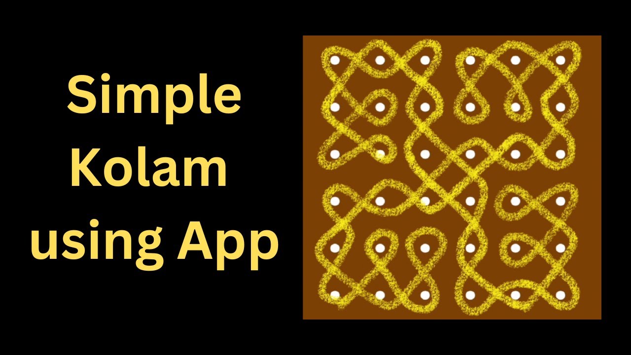 How to draw a simple kolam|Sikku kolam|Kolam with dots - YouTube