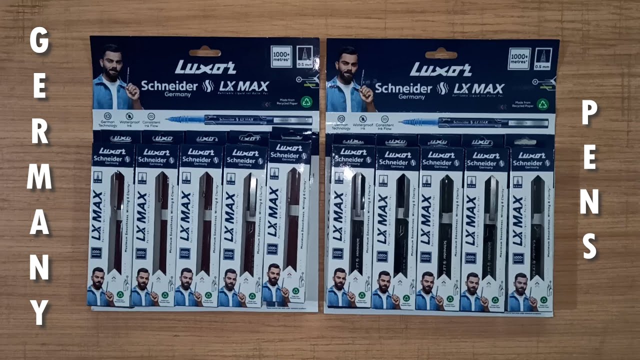 Luxor Schneider LX MAX Refillable Liquid Ink Pen | Germany | Review & Unboxing - YouTube