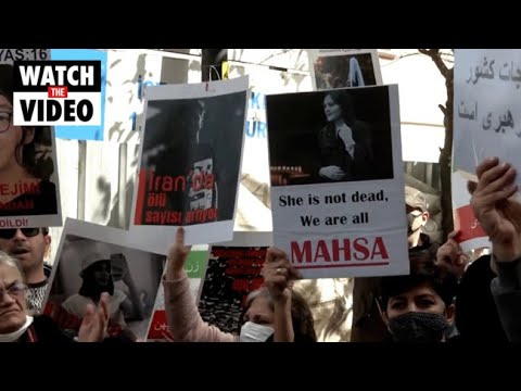 Iranian protesters in Turkey mark month since Amini's death