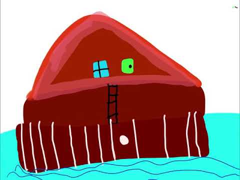 Rumah kapal 2 tingkat | 5 years old Amir Art Painting | 2 levels House Ship 2020