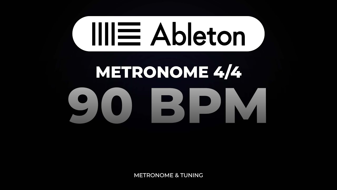 Metronome (Ableton Sound) - 90 BPM 4/4 (Beats per minute) - YouTube