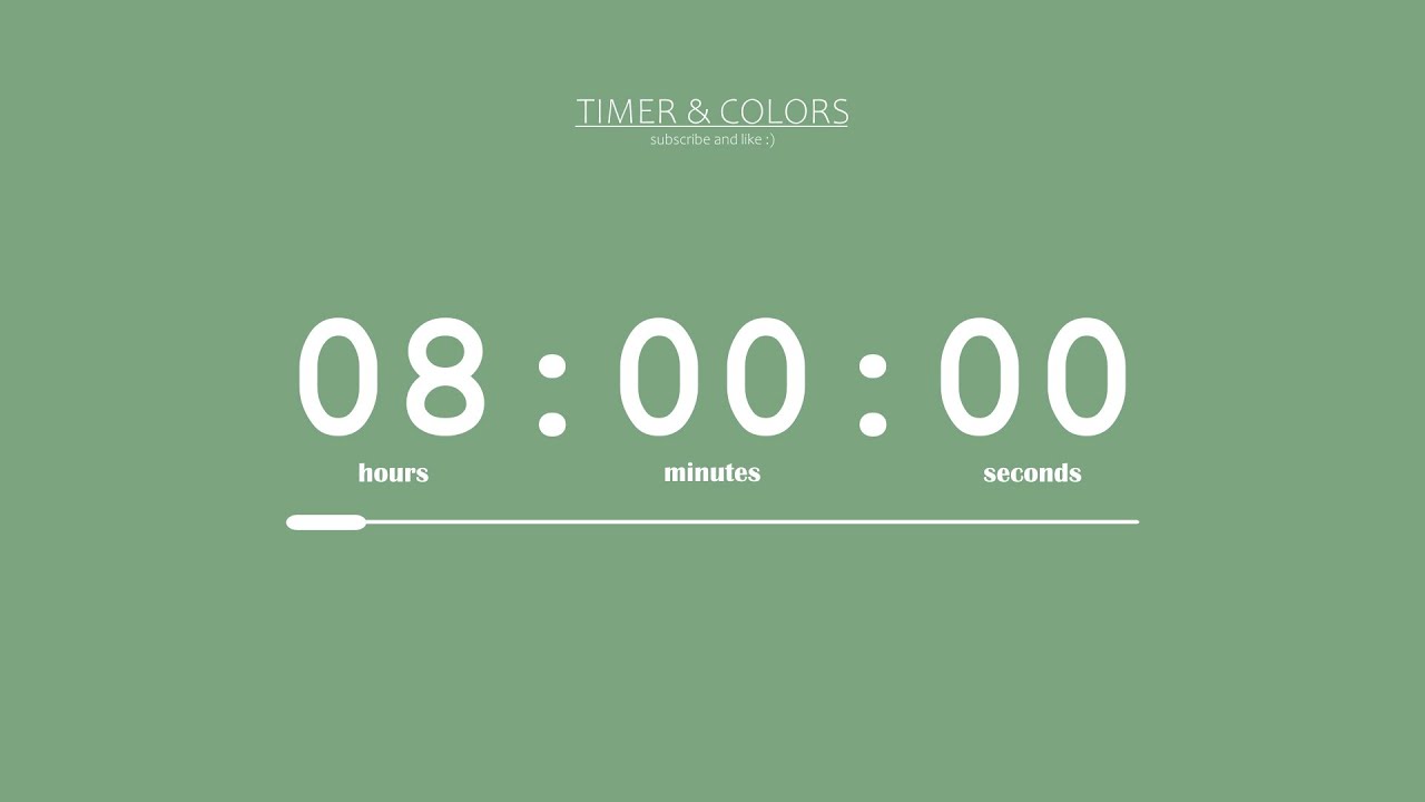 ⌛ 8 Hour Timer / Sweet Green Screen 🌿 / Countdown - YouTube