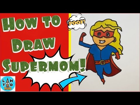 How to Draw a Flying Supermom *Supermom Drawing Tutorial* - YouTube