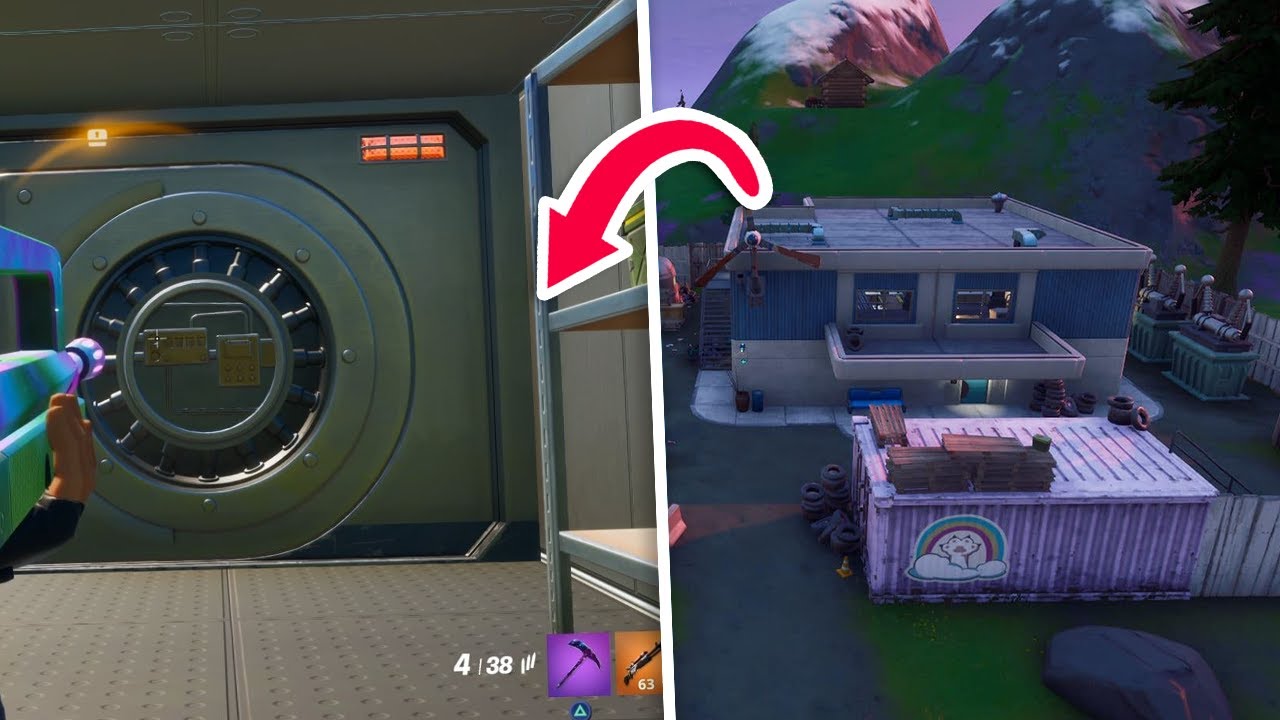 ENTRER DANS LE COFFRE FORT DE CATTY CORNER SANS LA CARTE FORTNITE ...