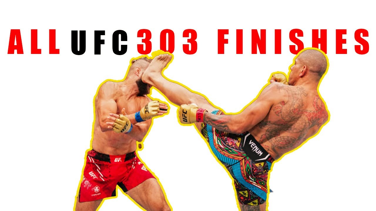 ALL UFC 303 FINISHES IN 1 MINUTE - YouTube