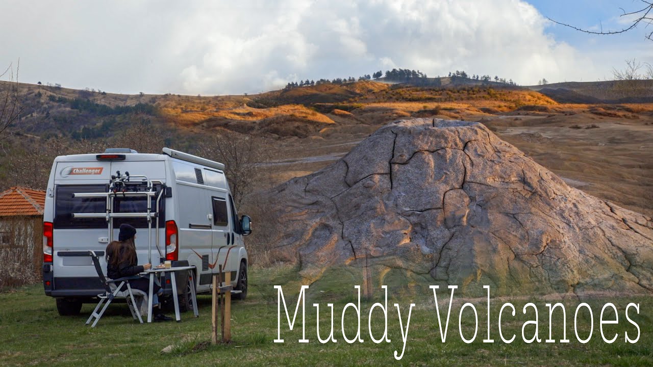 [2] SOLO Van CAMPING near Muddy Volcanoes | How to Prepare and Cook ...