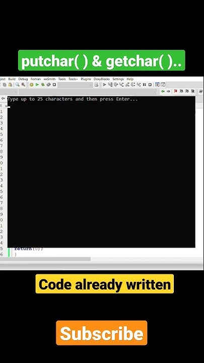 putchar( ) & getchar( ) // C programming....example #15 - YouTube