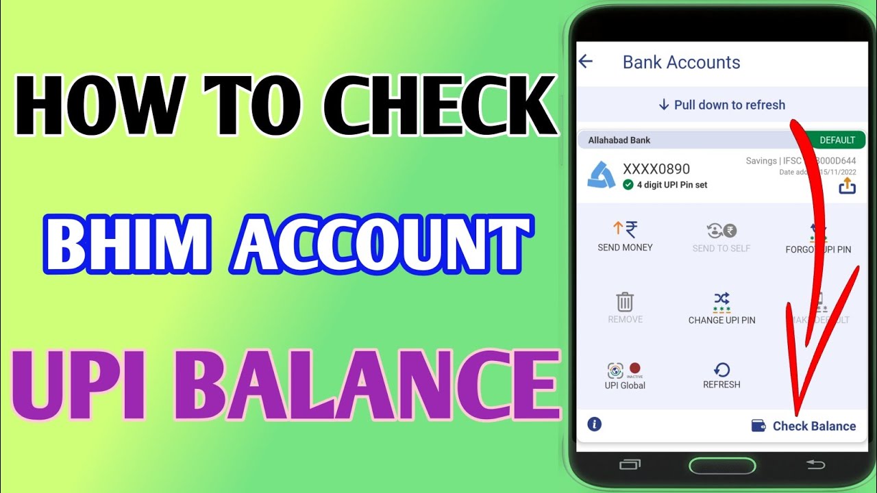 How To Check Bhim UPI Balance // Bhim Upi Balance Check Options Not ...