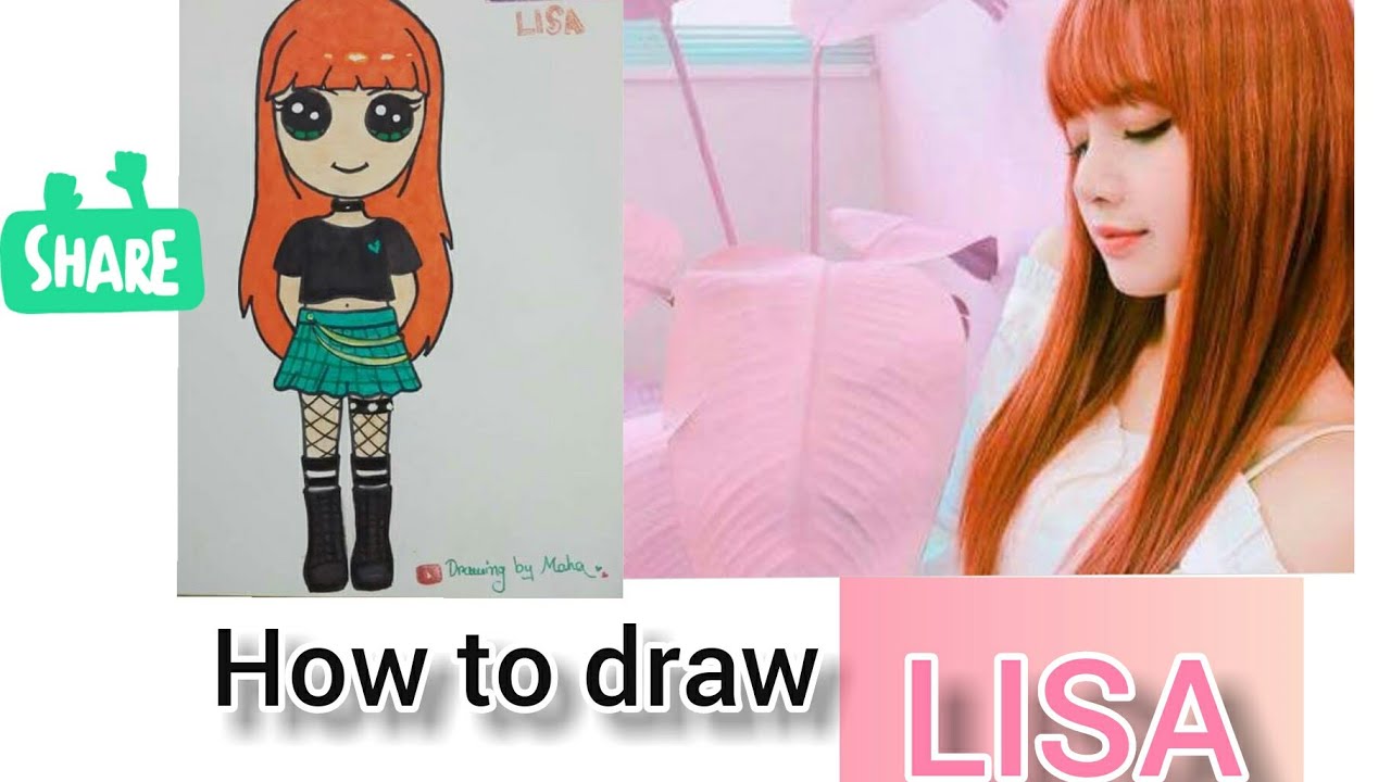 How to draw ☆LISA☆ From Blackpink.........+COLOUR - YouTube