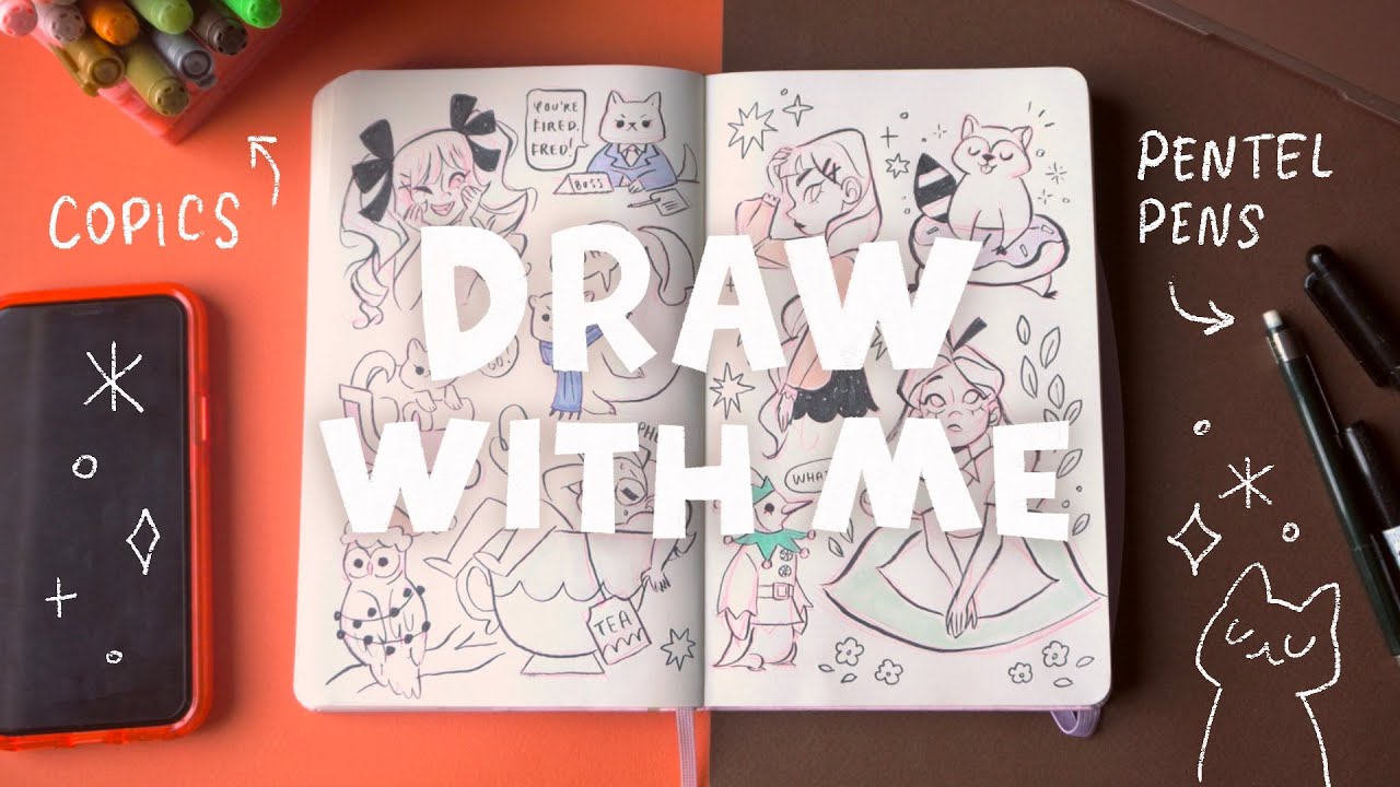 DRAW WITH ME ️ Sketching IG suggestions + artists Q&A! - YouTube
