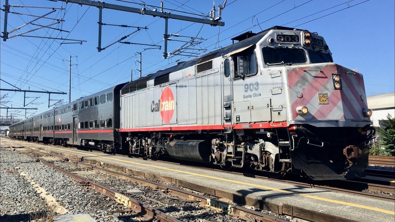 Caltrain At College Park Station! - YouTube