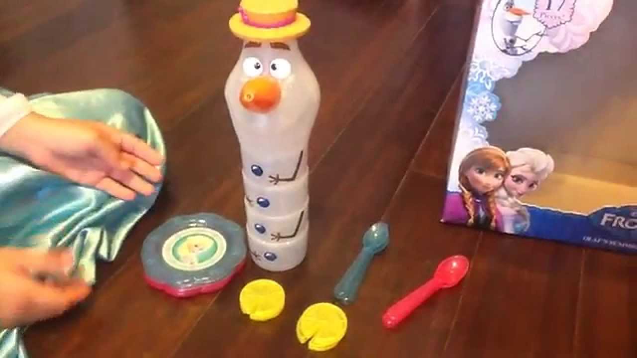 Having a tea party with Olaf's Summer Tea Set - YouTube