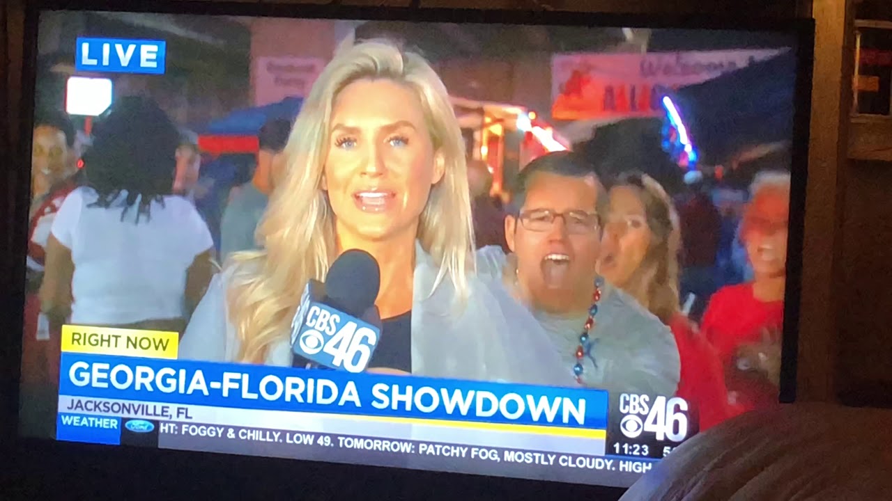Emily Gagnon Gets Video-Bombed Before Georgia vs Florida Game - YouTube