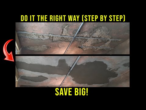 How To PROPERLY Repair Concrete Damaged By Rusted Rebar (Ceilings/Walls/Floors)