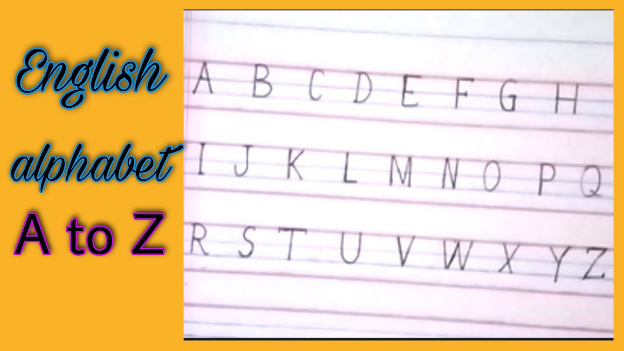 Basic English alphabet | for beginners | handwriting - YouTube