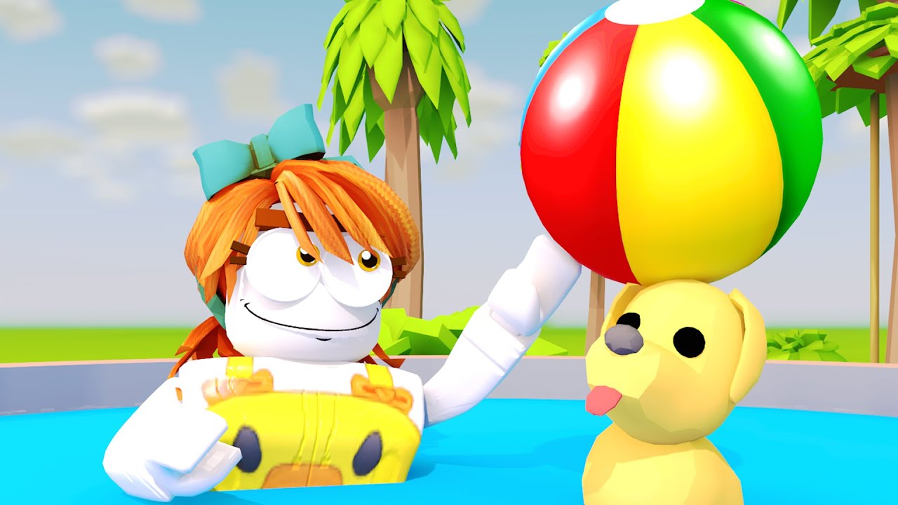 Spending the day at the pool with my puppy! [Roblox] - YouTube