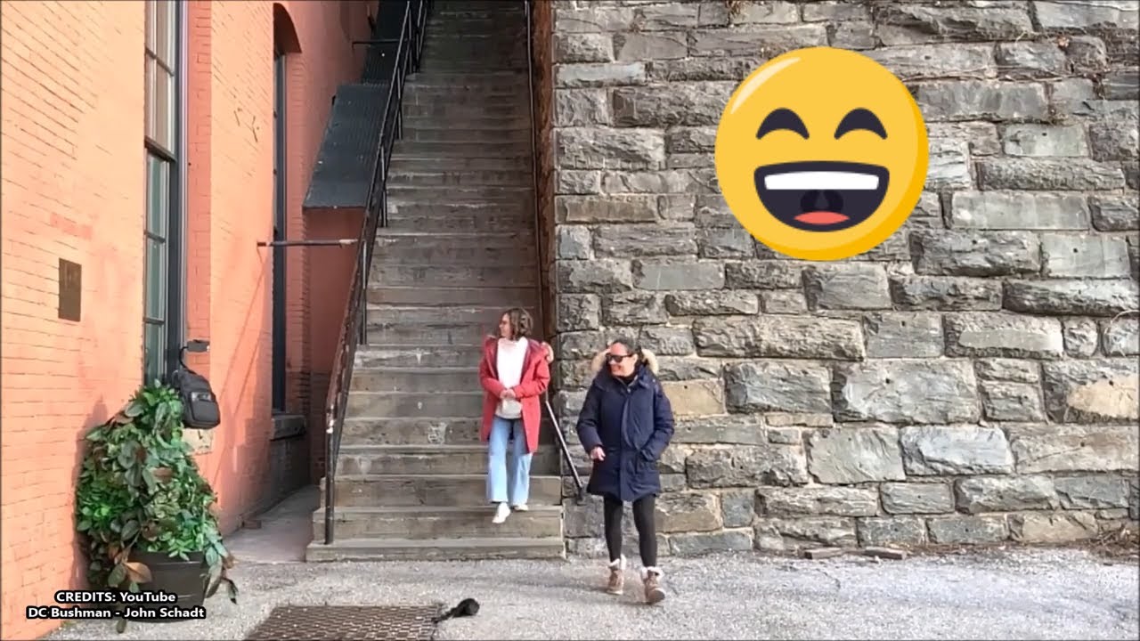 Bushman funny prank at Washington Exorcist Steps @ZoiPana - YouTube