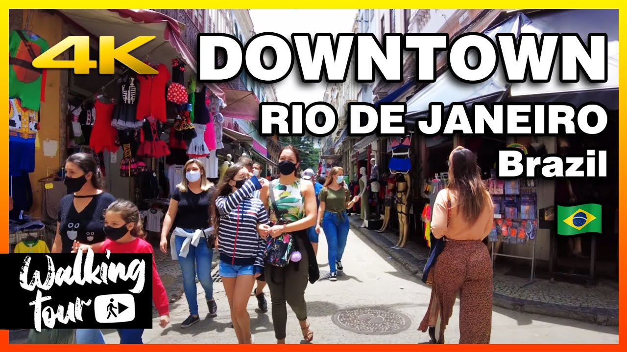 Rio Downtown Walking Tour 4k Nov/21 - YouTube