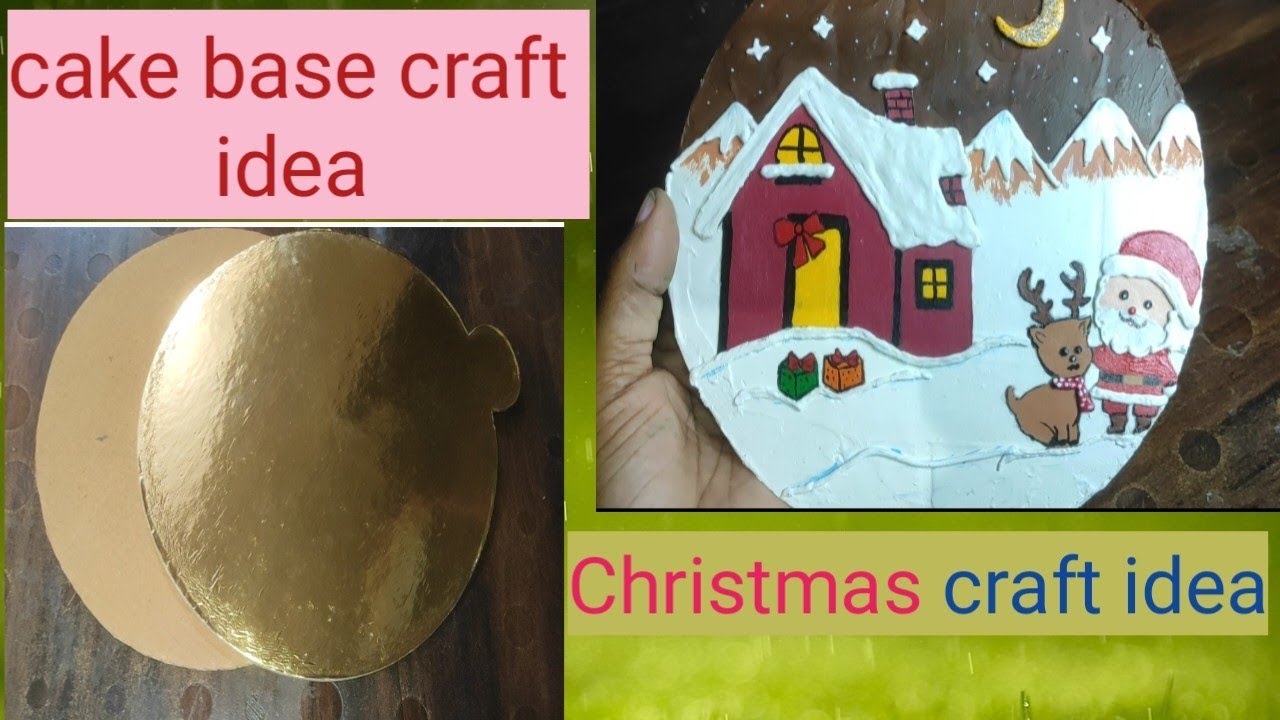 Cake Base cardboard reuse idea /केक के कार्डबोर्ड बेस को use करके ...