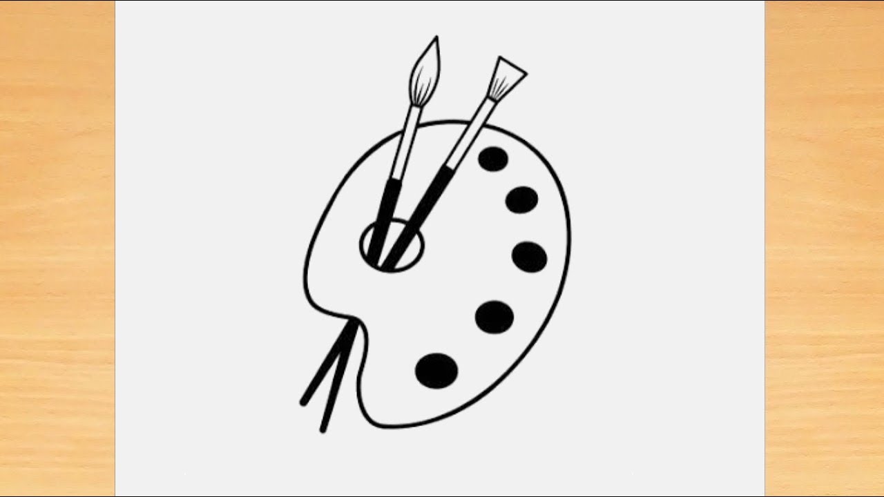 How to draw colour mixing plate sketch drawing | artist colour mixing ...