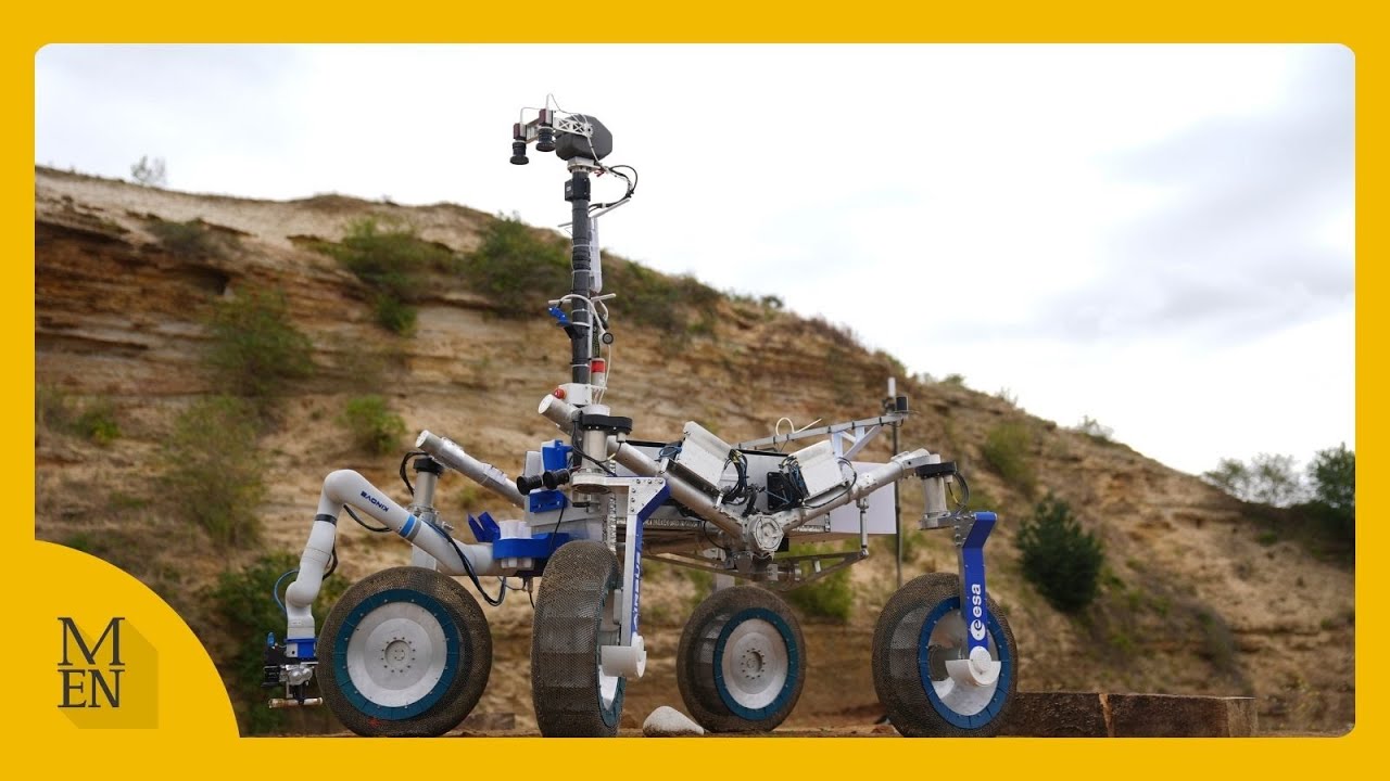 Space rovers that could help find life on Mars trialled in the UK - YouTube