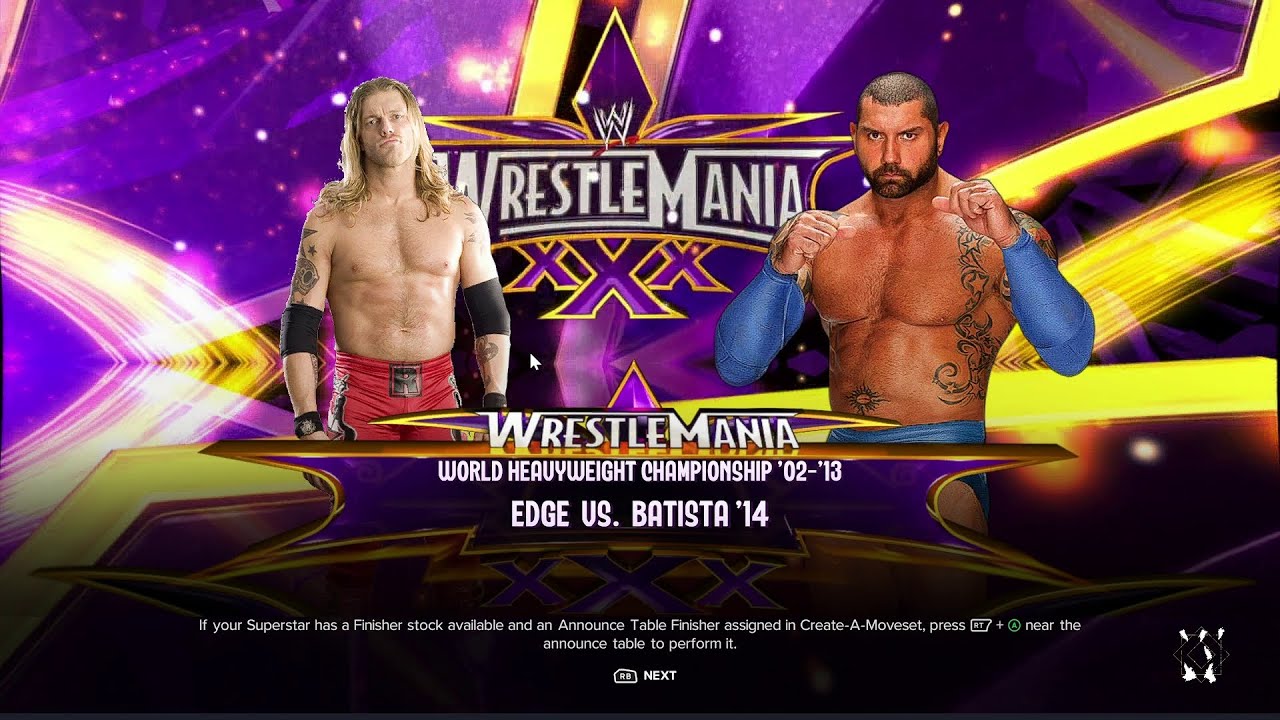 Edge Vs Batista Extreme Rules Match for the World Title | WWE 2K24 ...