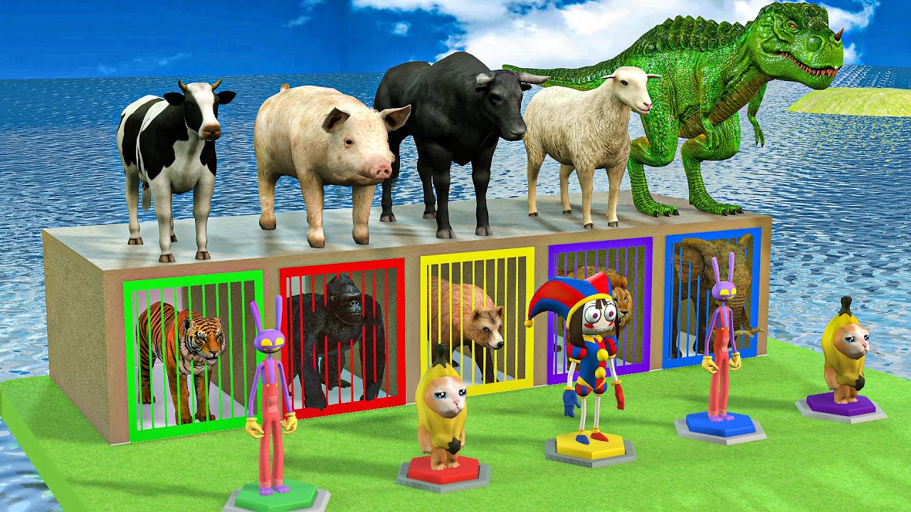 Giant Duck Cow Mammoth Elephant Gorilla Lion Hippo ESCAPE ROOM ...