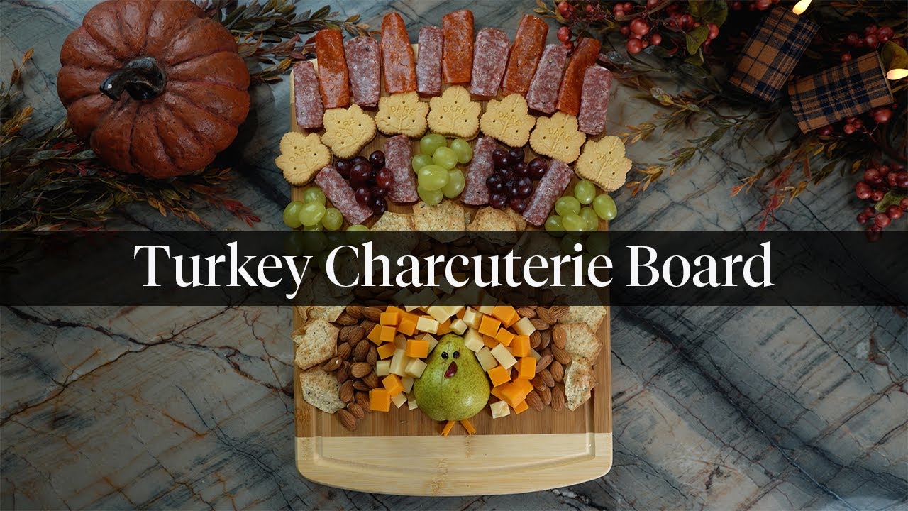 Easy Thanksgiving Turkey Charcuterie Board - YouTube