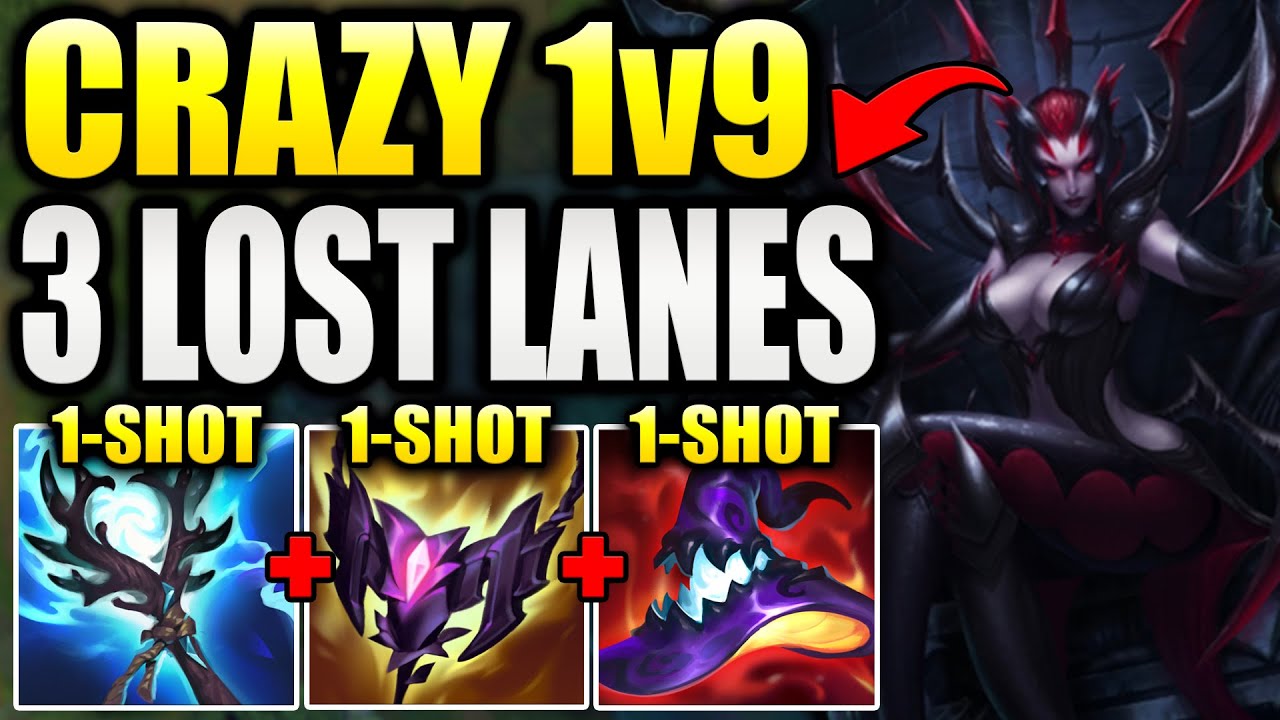 HOW TO COMPLETELY 1v9 CARRY 3 LOST LANES WITH ELISE JUNGLE! (CRAZY GAME ...