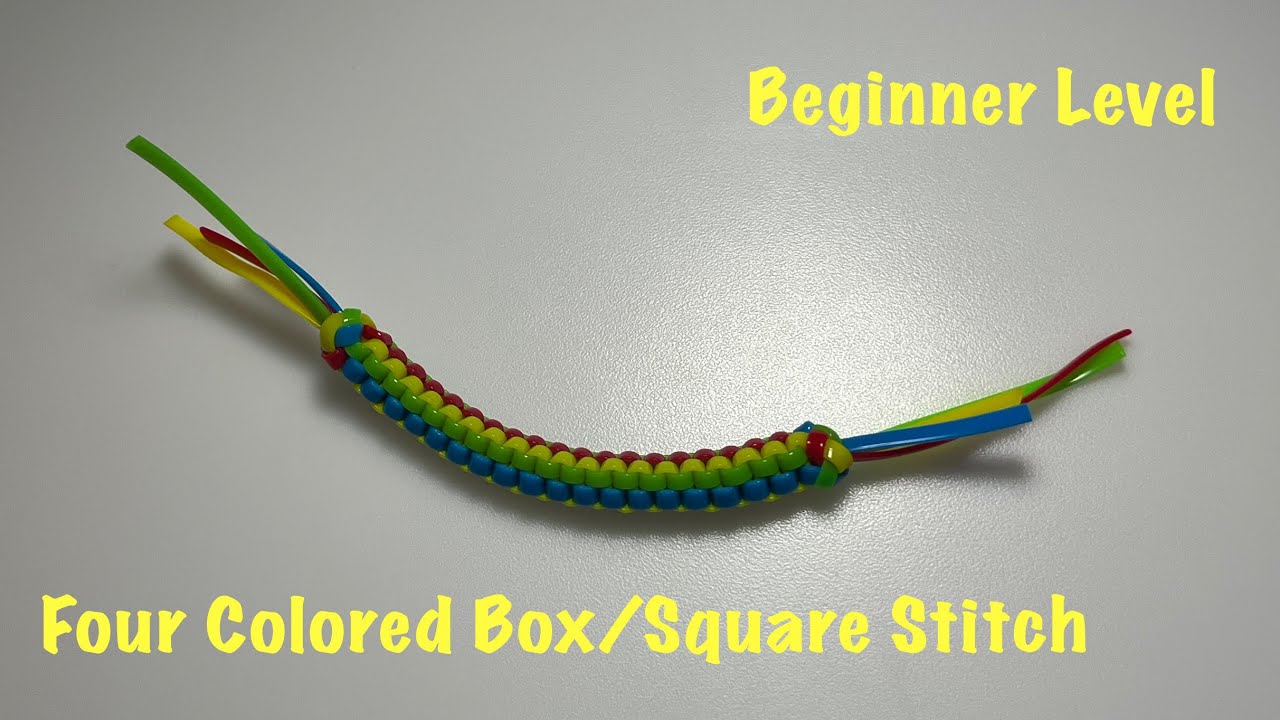 How to Make the Four Colored Box/Square Stitch Lanyard ...