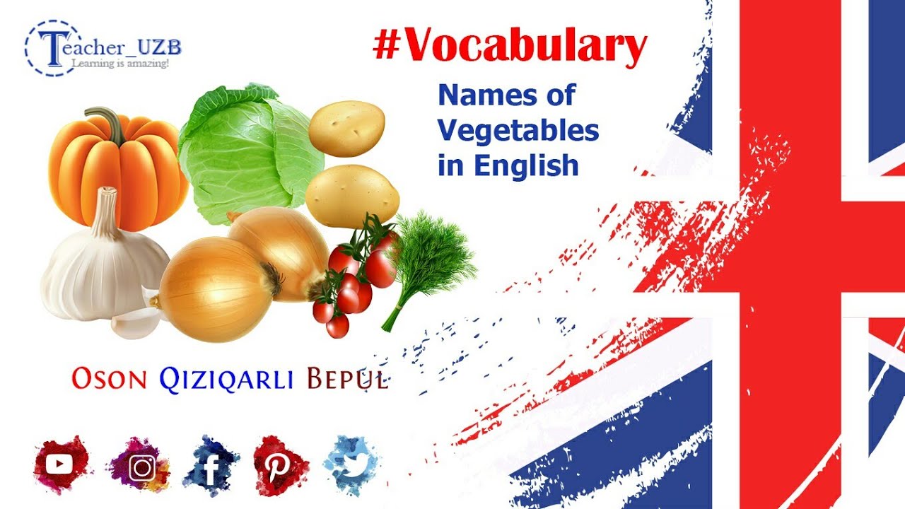 Sabzavotlar | Vegetables in English - YouTube