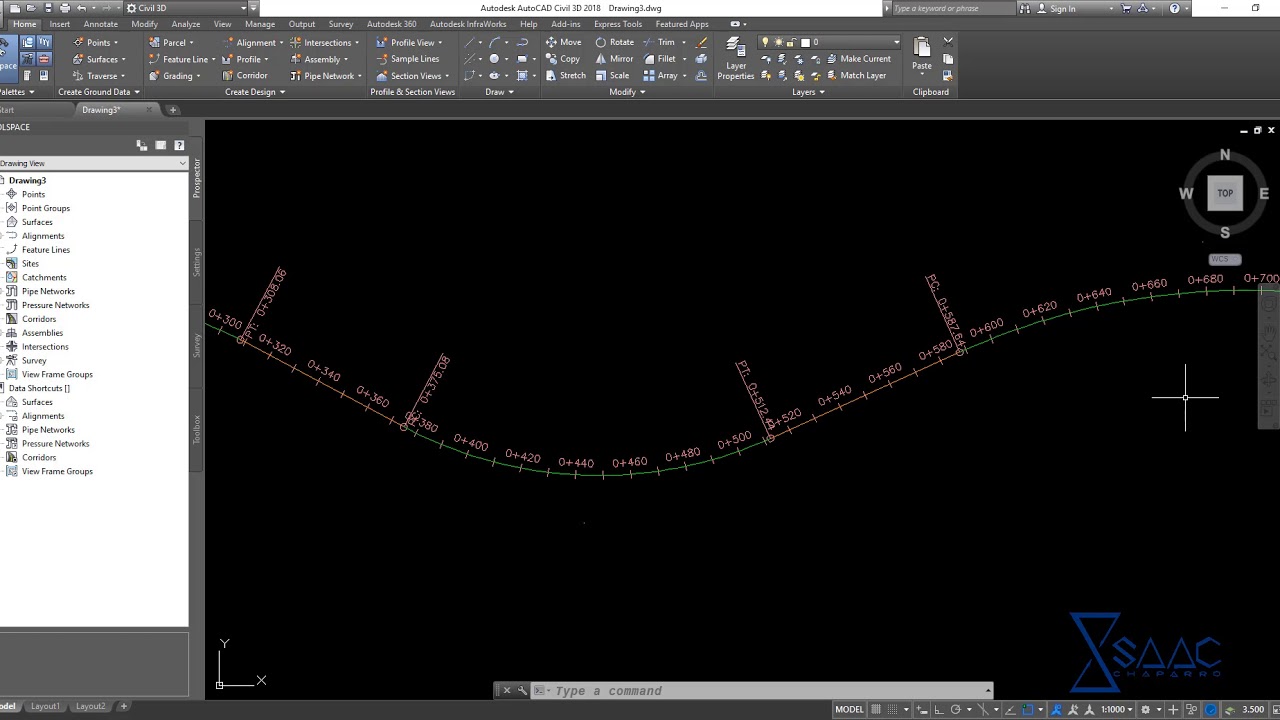 AutoCAD Civil 3D - Proyecto Geométrico (1/10) Alineamiento Horizontal ...