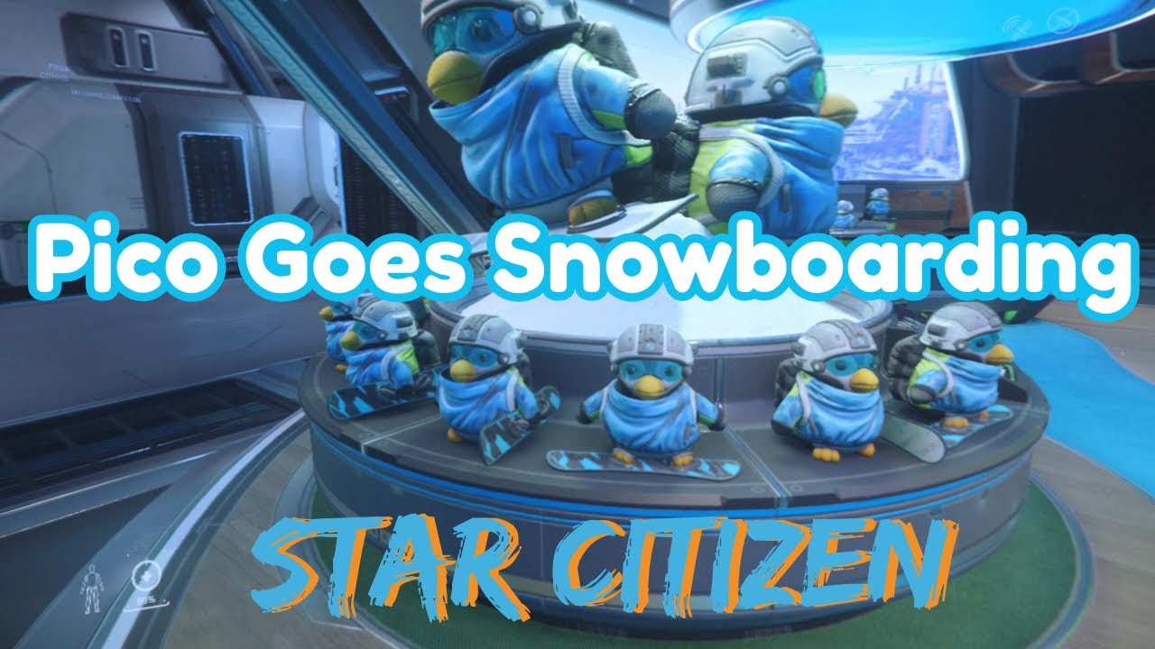 Star Citizen - Pico the Penguin - goes snowboarding - 3.10 PTU - YouTube