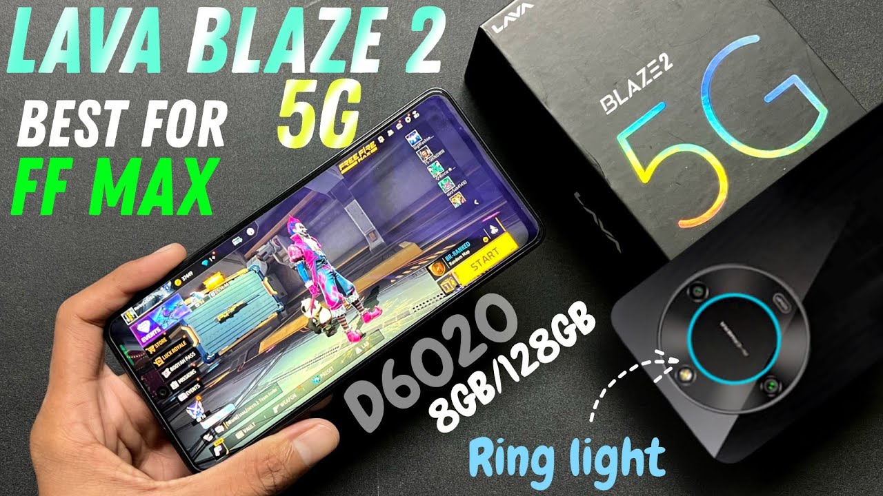 Lava Blaze 2 5G best for Free Fire Max🔥 Ring light 🤩 D6020 // 8GB/128GB ...
