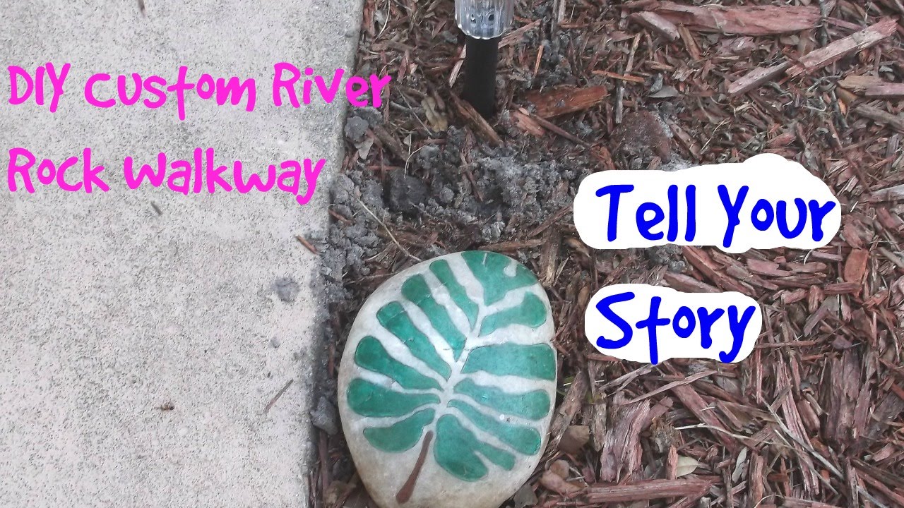 DIY ORIGINAL RIVER ROCK WALKWAY HOW TO - YouTube