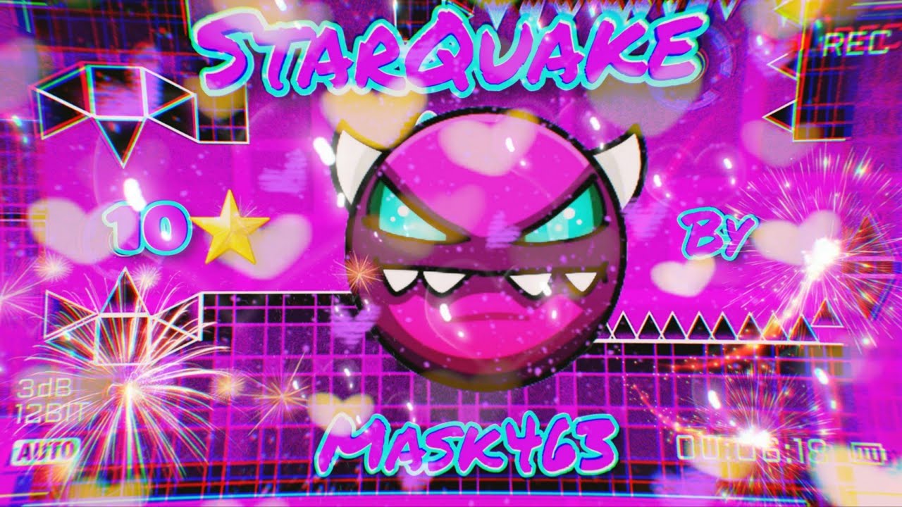 "StarQuake" 100% [Medium Demon] By "Mask463" Geometry Dash [2.1] - YouTube