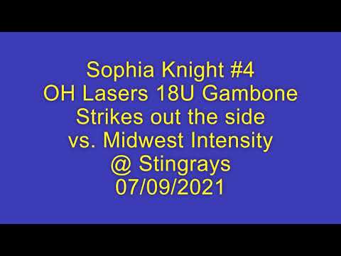 Sophia Knight Ks the side vs Midwest Intensity - 07/09/2021
