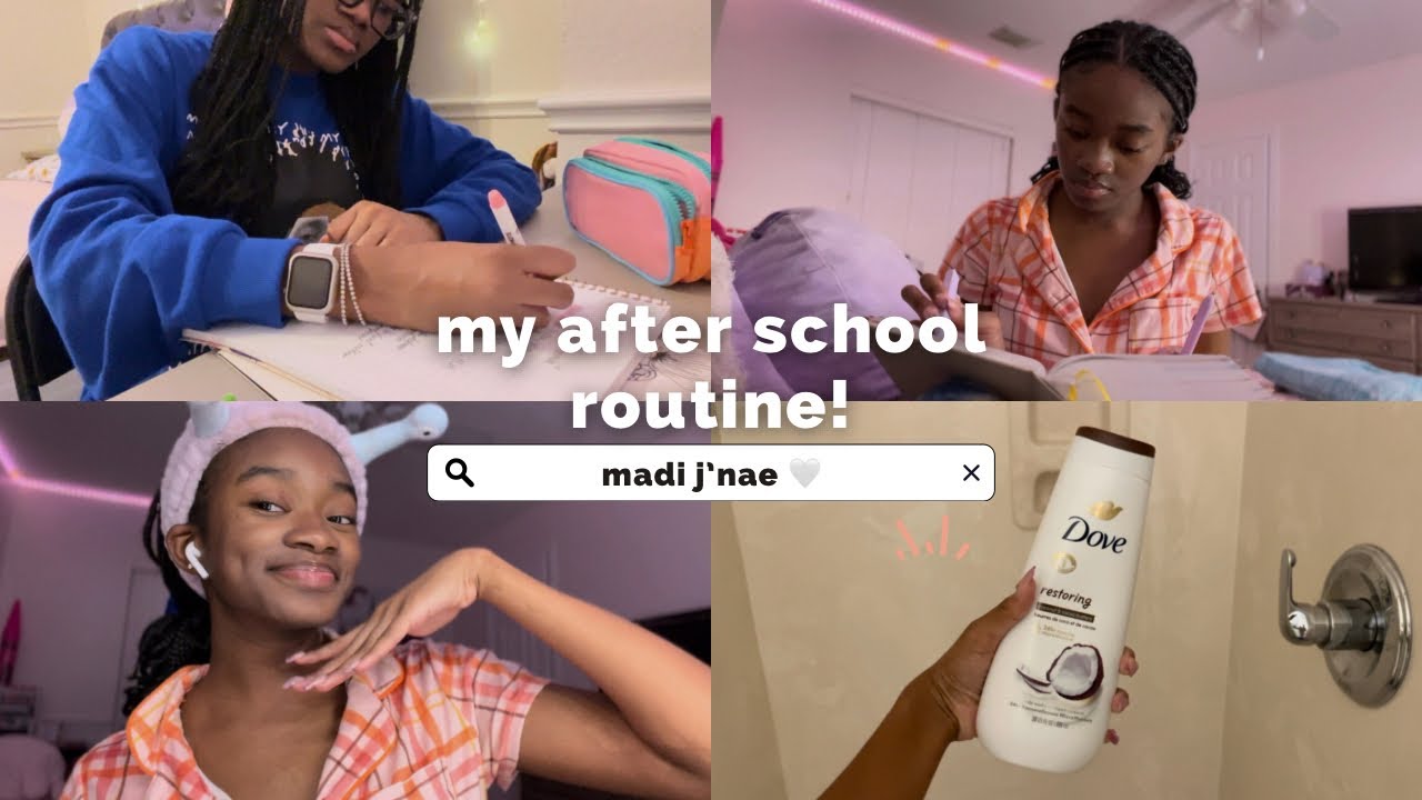 my after-school night routine!! | madi j’nae 💗 - YouTube