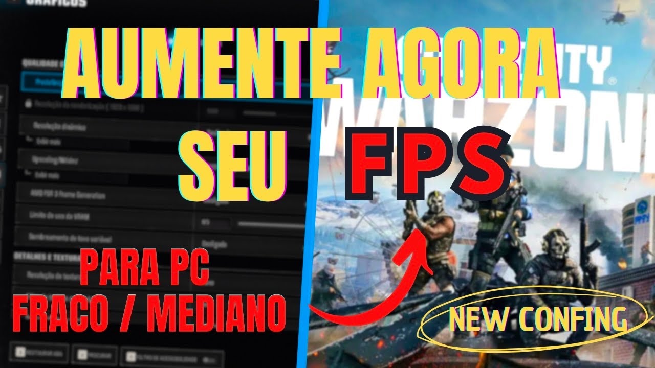 COMO AUMENTAR O FPS E GRÁFICO NO WARZONE!! PC FRACO PARA JOGAR EM VERDANSK - YouTube
