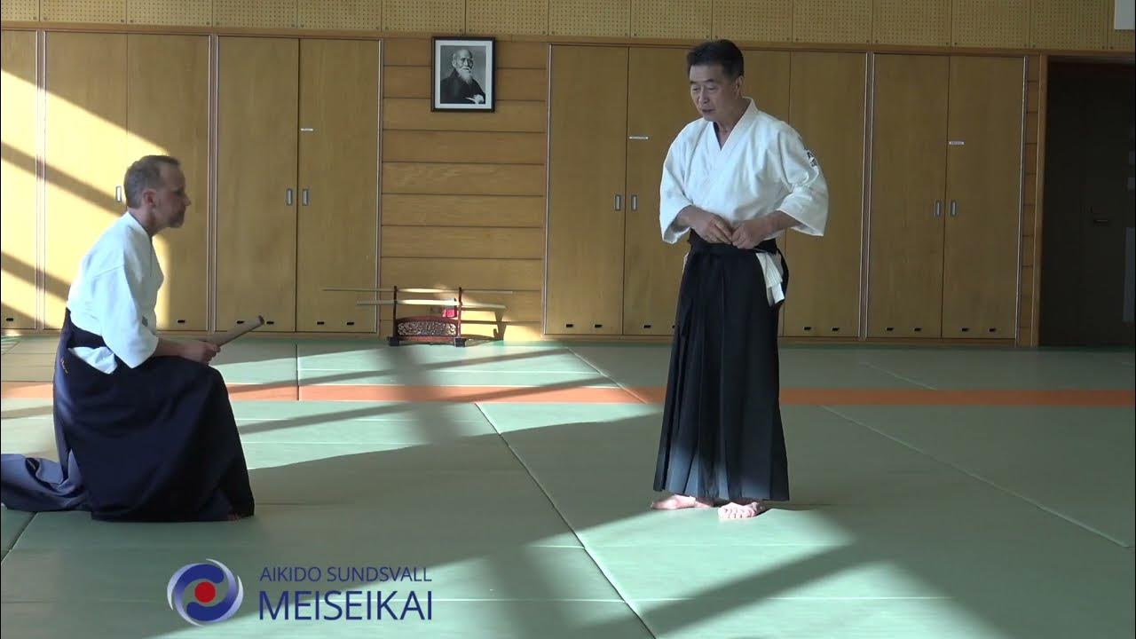 Aikido Ken no Tebiki Ai Hanmi Shihonage Shishiya Sensei Tokyo 2016 - YouTube
