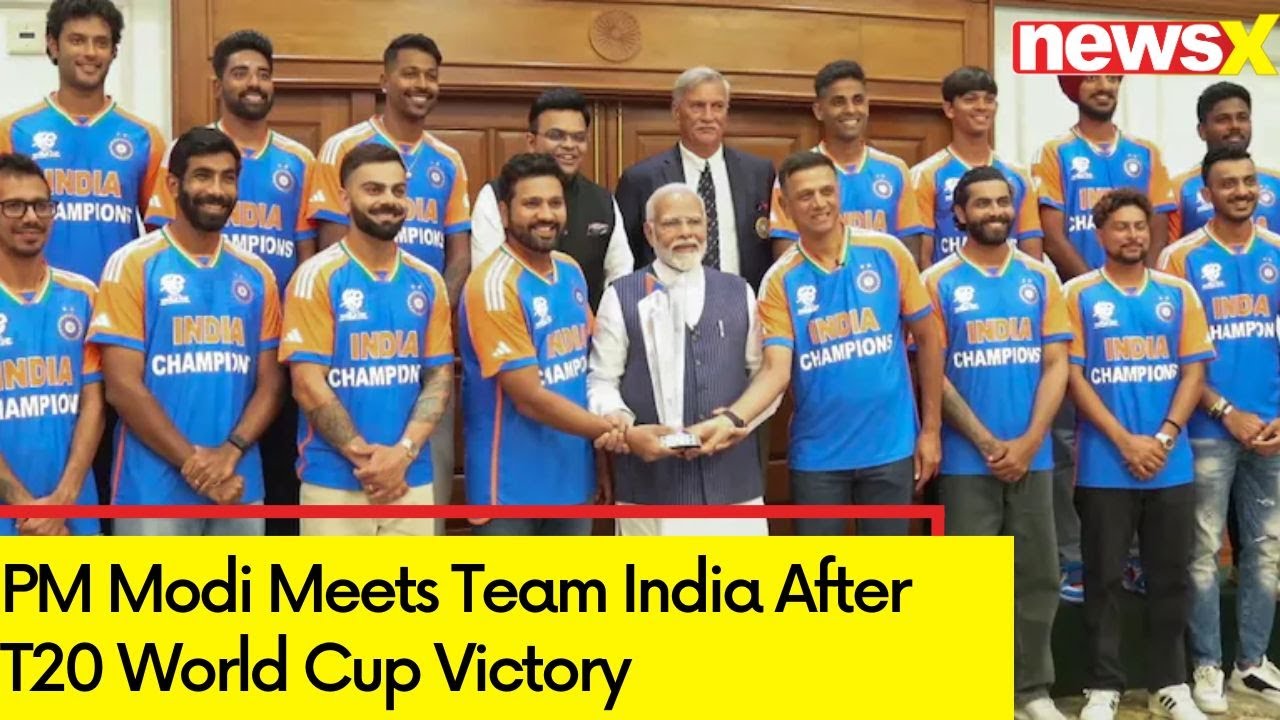 PM Modi Meets Team India After T20 World Cup Victory | Watch | NewsX ...