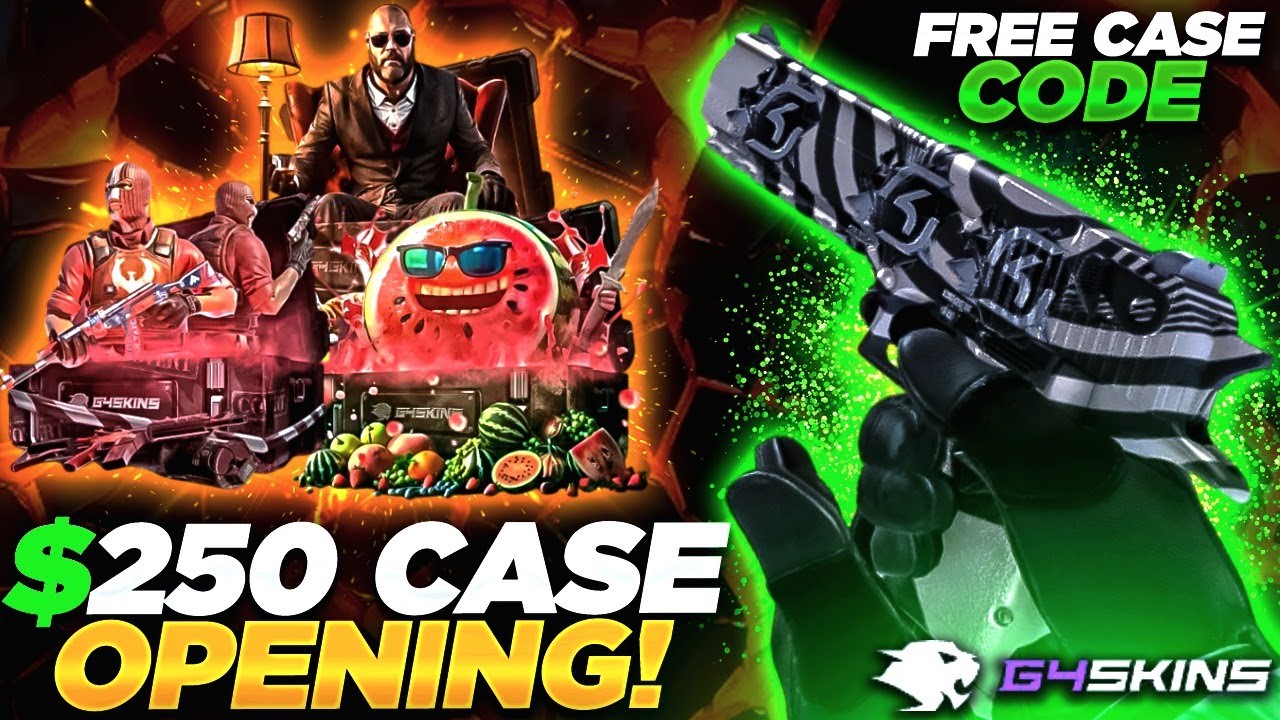 G4SKINS $250 CASE OPENING AND FREE CASE CODE ! ?! | G4skins Promo Code ...