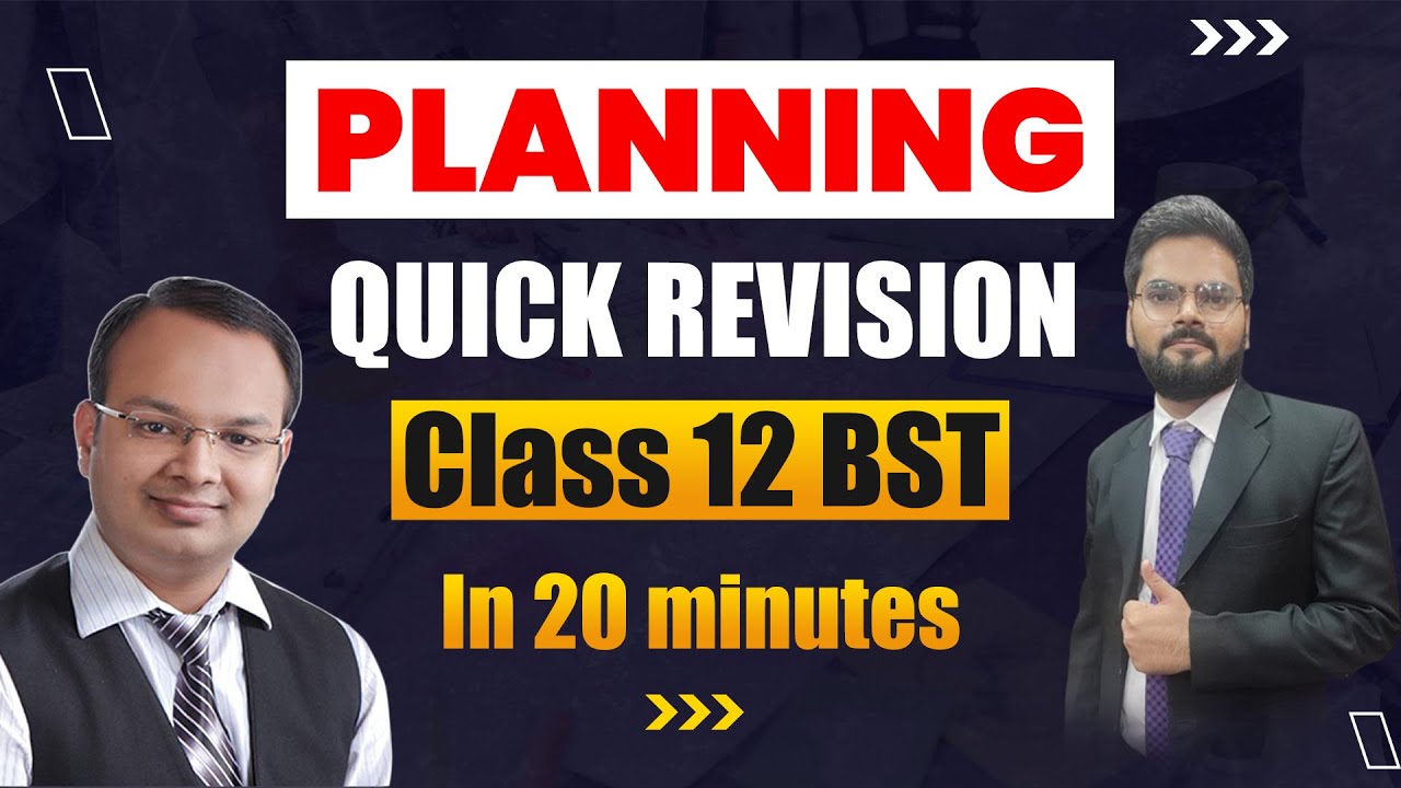 Planning Quick Revision | Business Studies | Class 12 | Planning ...