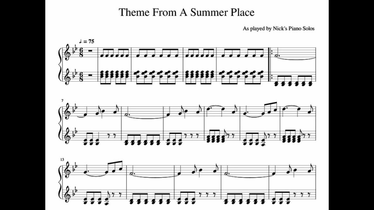 Theme From A Summer Place - YouTube