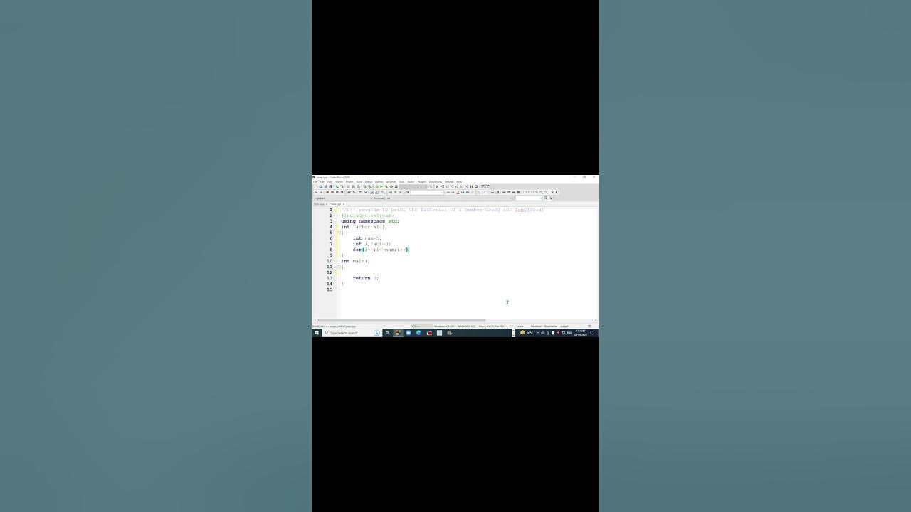write a program to print factorial of a number using function in c++ / c++ basic tutorial # ...