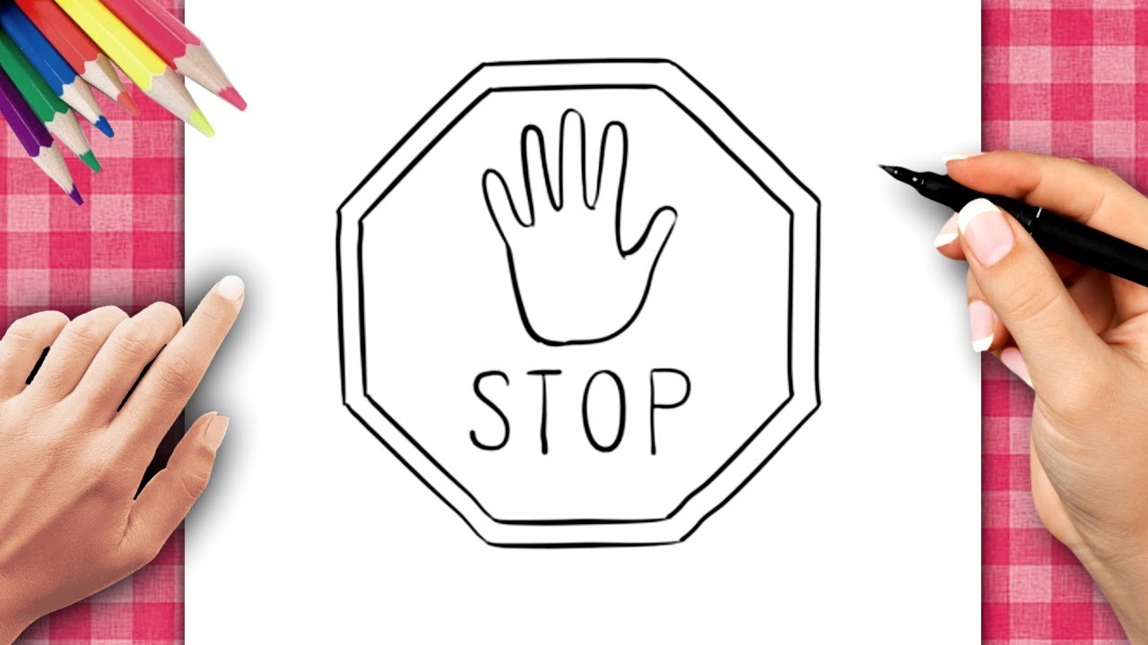 CÓMO DIBUJAR UNA SEÑAL DE PARE - YouTube