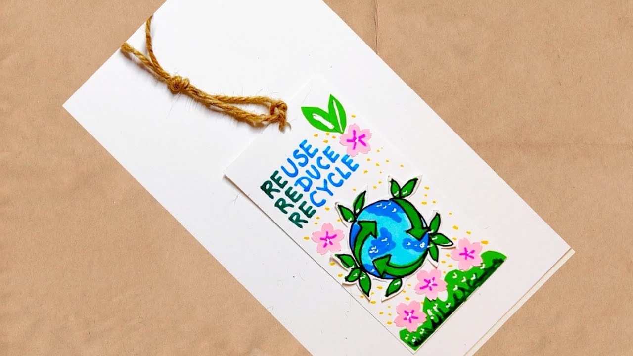 VERY EASY DIY bookmark on World Environment Day/3R Craft idea/Save ...