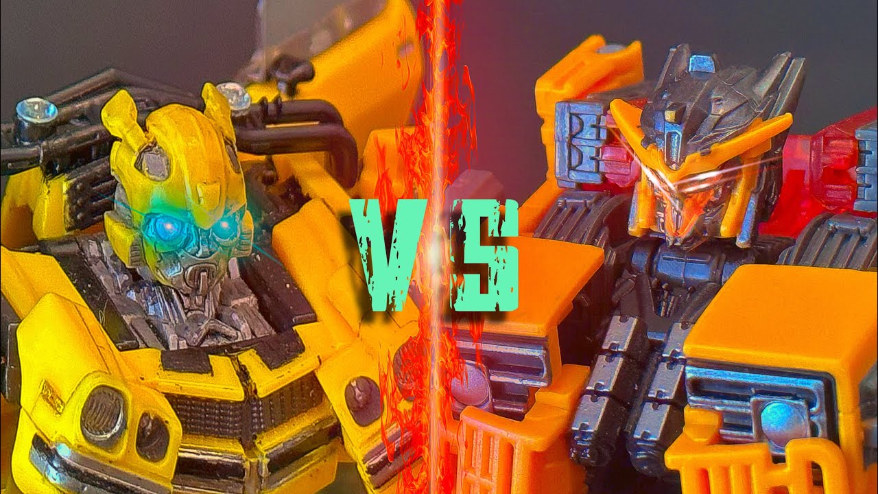 Bumblebee vs Battletrap FIGHT IN STOP MOTION | Transformers Rise of the ...