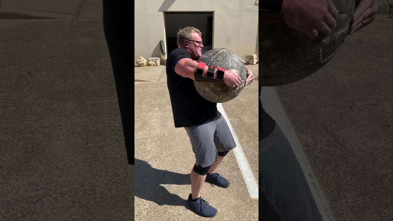 Atlas stone training. Strongman atlas stone carry. #strongman #fitness ...