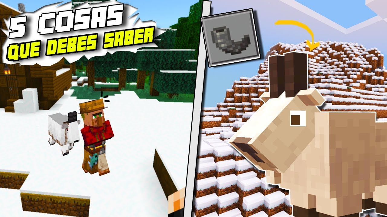 5 Cosas Importantes Que debes Saber Sobre las Cabras de MINECRAFT 1.17 ...